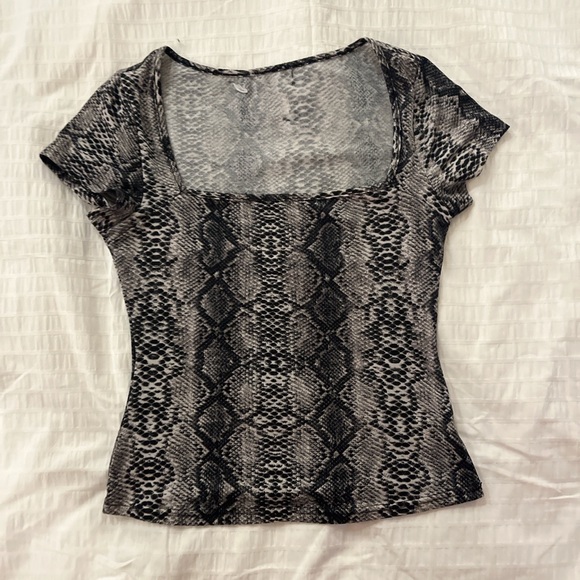 Tops | Square Neck Black Shirt | Poshmark